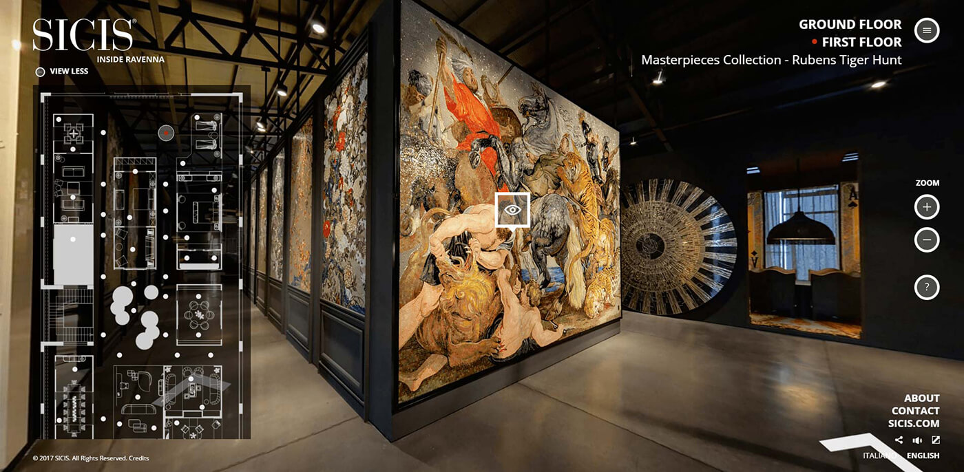 Inside Sicis Showroom, Virtual Tour 360° | Neikos Digital Agency